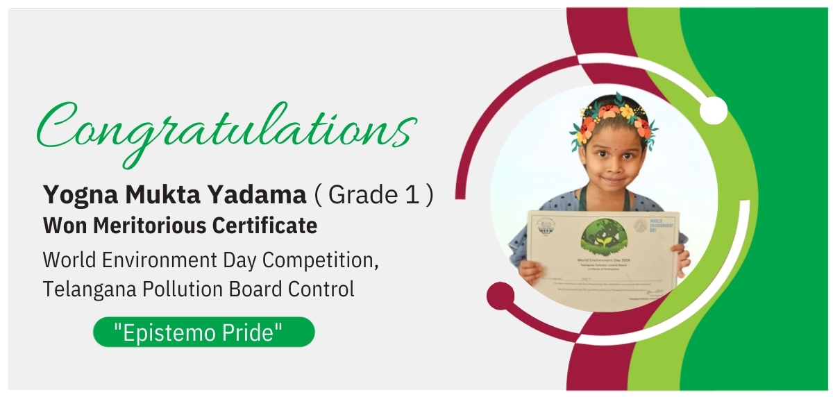 Grade 1 Student Yogna Mukta Yadama Wins Merit Award