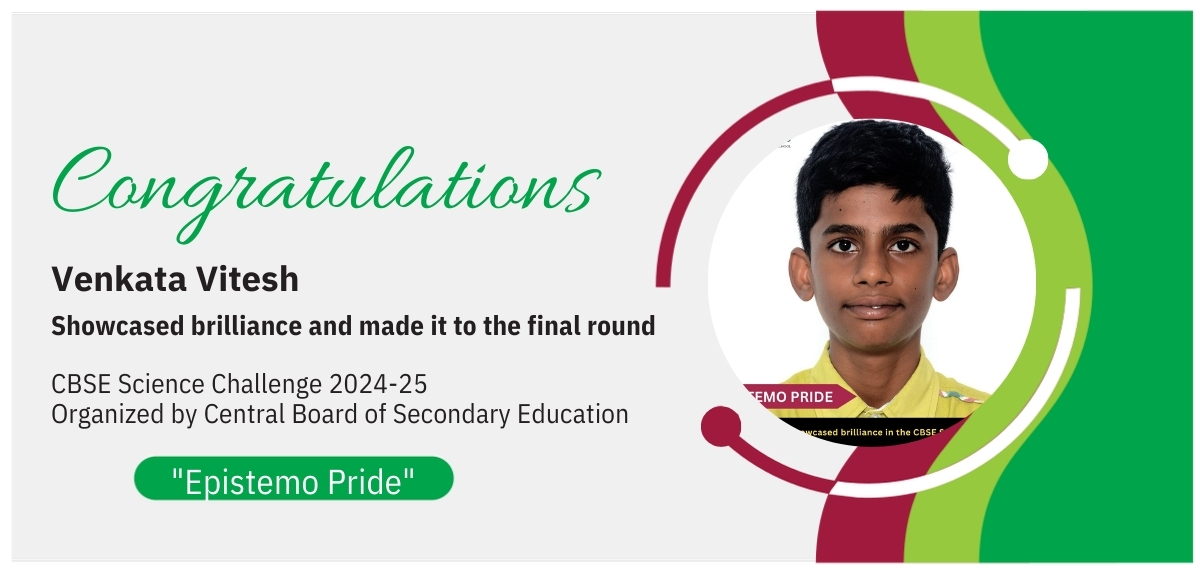 Venkata Vitesh Reaches Final Round of CBSE Science Challenge
