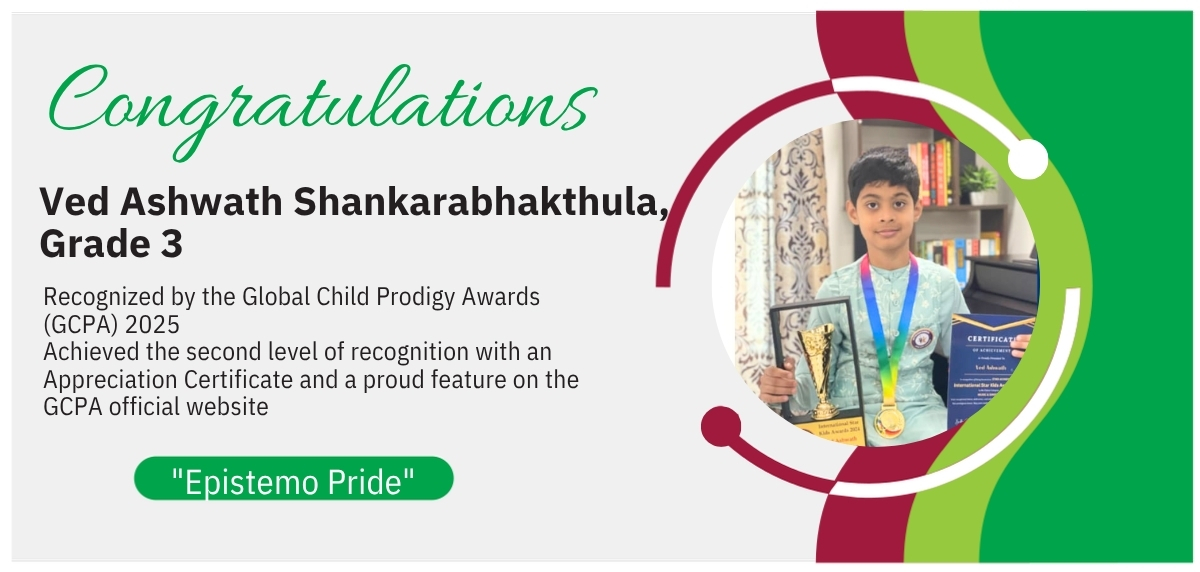 Ved Ashwath of Grade 3